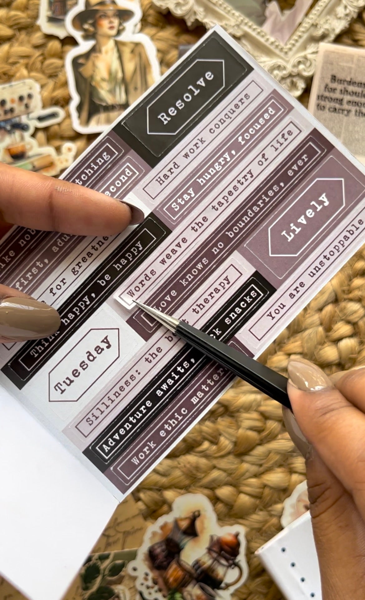 Aesthetic Quote Sticker Book - Black – SHOP ABC