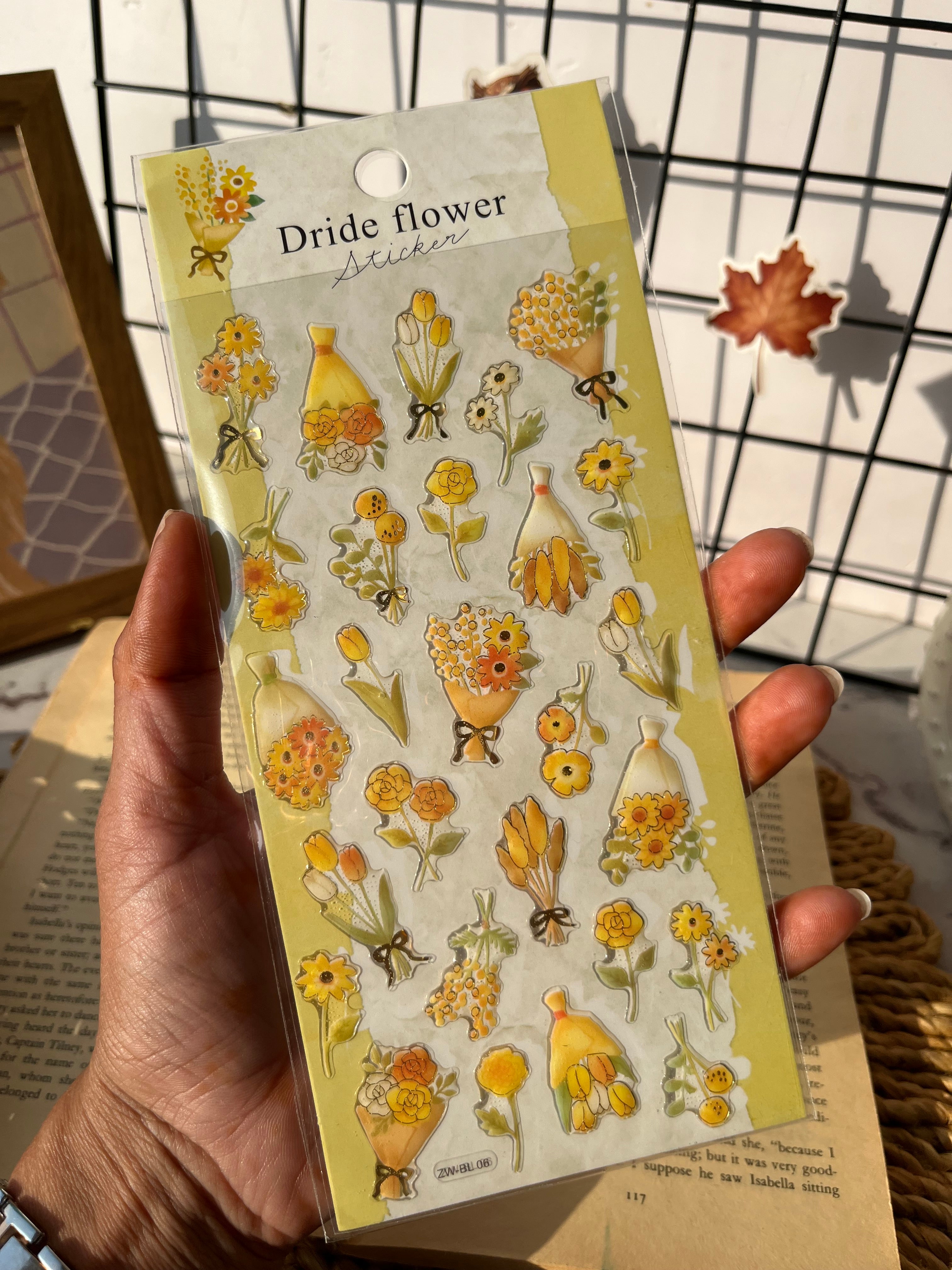 Dried flower series clear stickers -variant 04 – SHOP ABC
