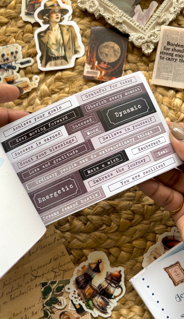 Aesthetic Quote Sticker Book - Black – SHOP ABC